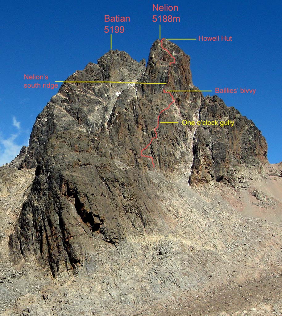Monte Kenya - Nelion : Via normale - Camptocamp.org