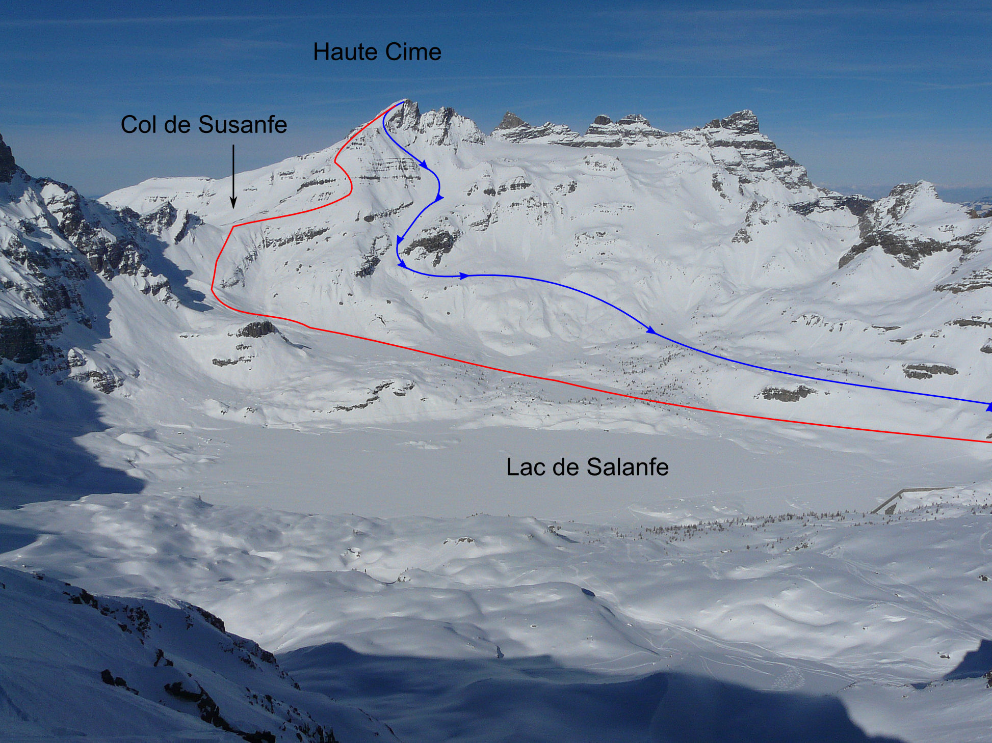 Dents du Midi - Haute Cime : Face SSW - par le vallon de Susanfe ...