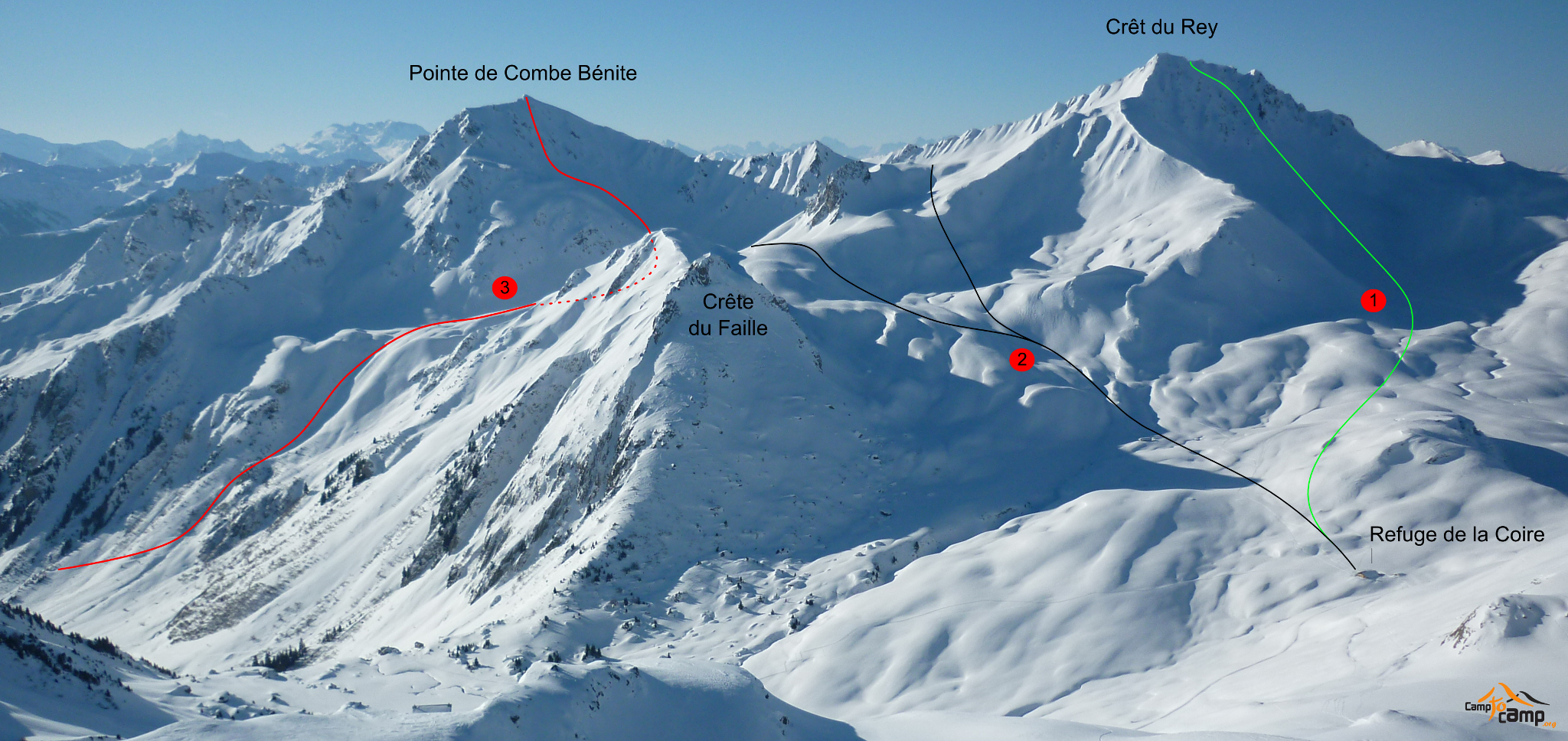 Pointe de Combe Bénite : Traversée S >> N - Camptocamp.org